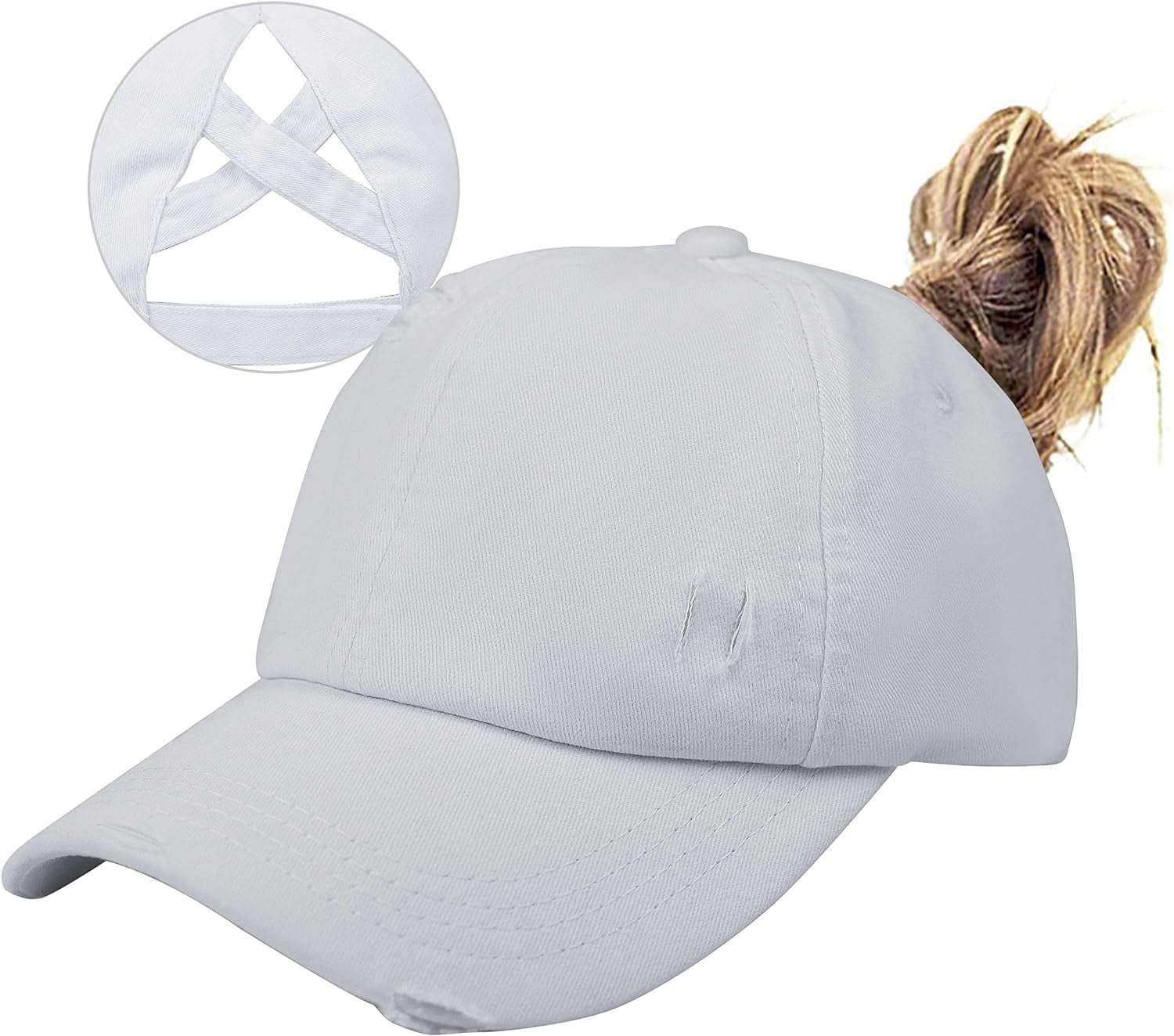 Municipal HGGE Women Ponytail Criss Cross High Messy Buns Ponycaps ...