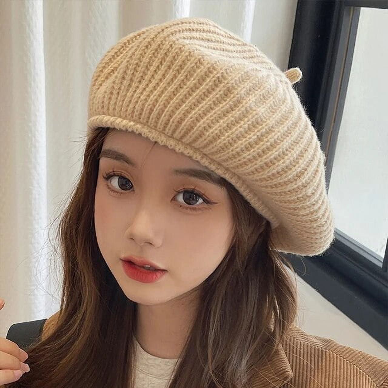 Municipal Knitted Women Beret Autumn Winter Basic Beanie Hat Cap ...