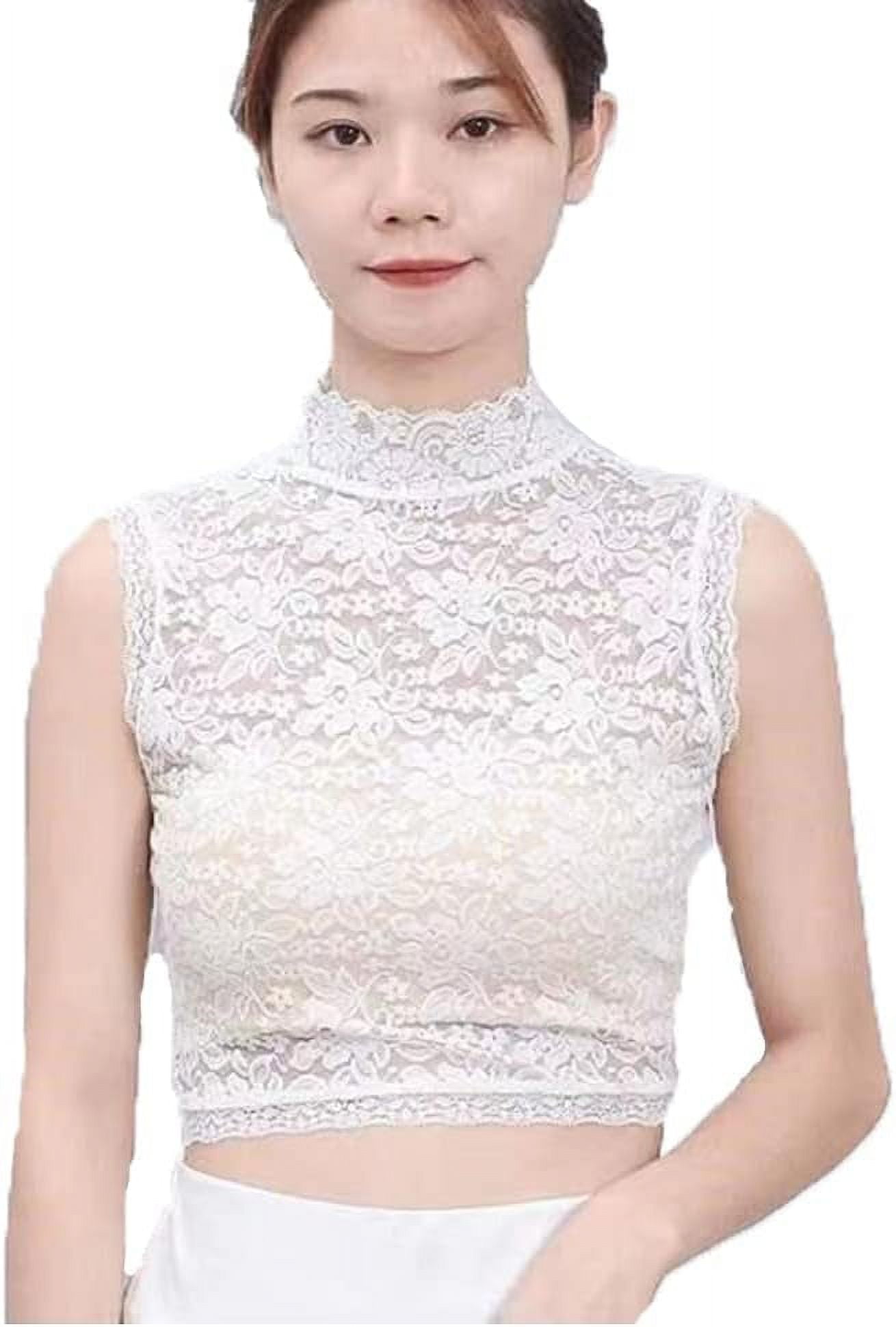 HLSOHJP Lace Fake Collar Shirt Turtleneck Faux Collar Detachable Dickey ...