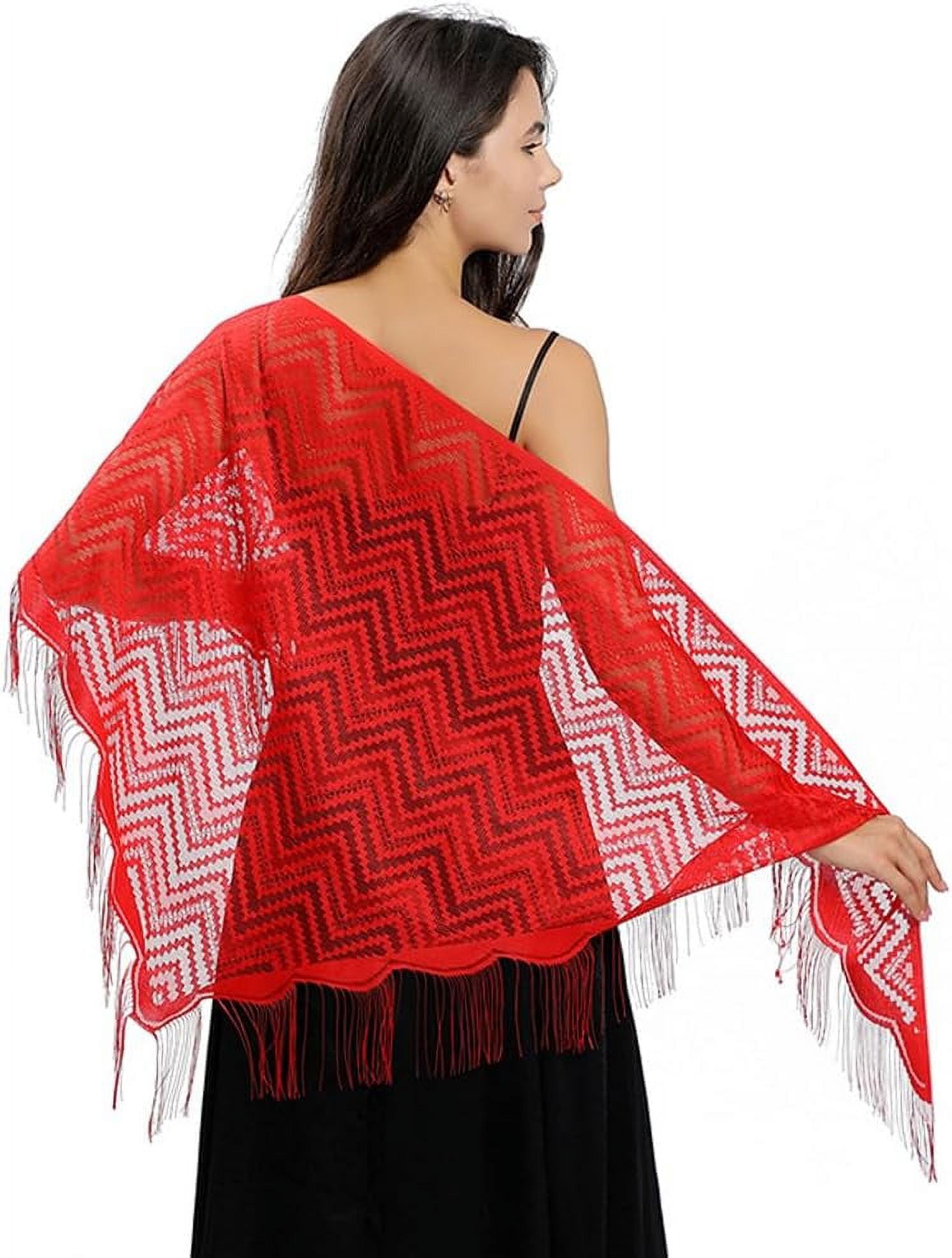 Municipal Lace Shawl With Tassel Soft Silky Scarfs Wraps Wedding Bridal ...