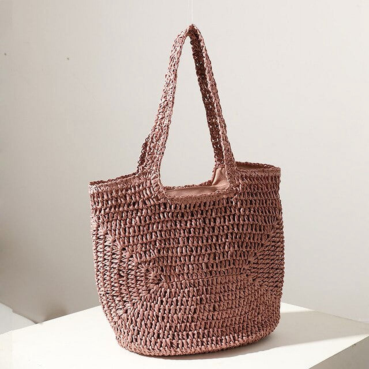 Municipal Large Capacity Tote Straw Bags Designer Brands Handmade Woven Women Shoulder Bags ...