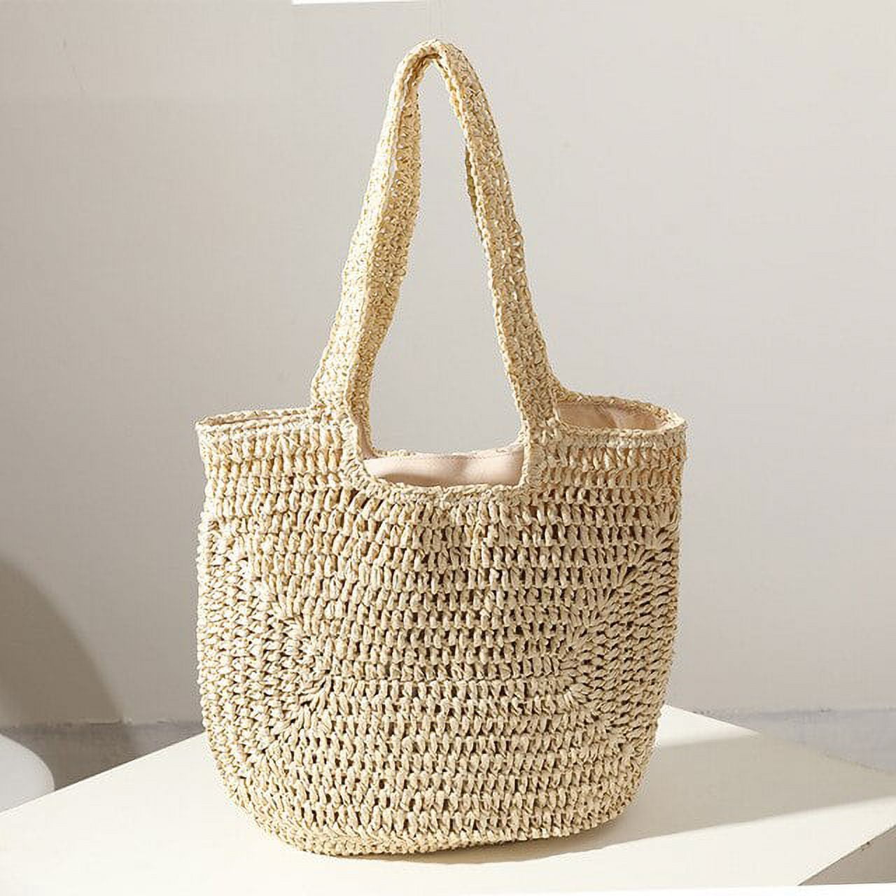 Municipal Large Capacity Tote Straw Bags Designer Brands Handmade Woven Women Shoulder Bags ...