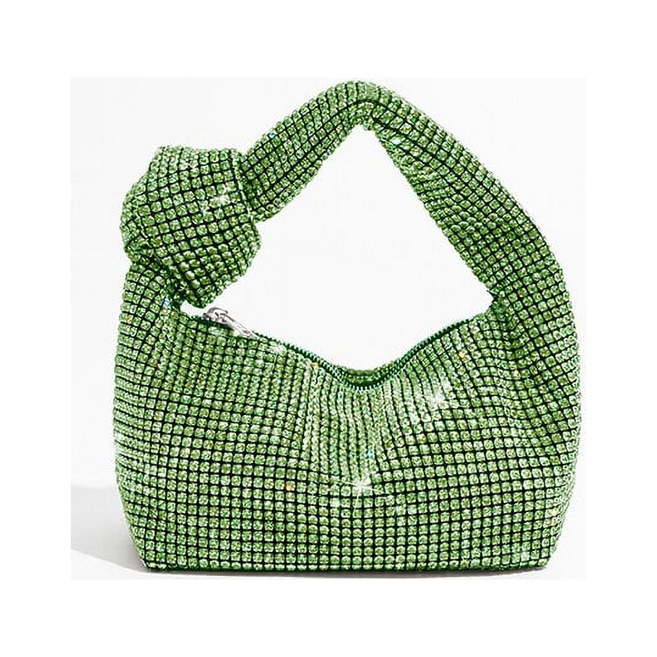 Municipal Luxury Rhinestones Knot Evening Bag Glitter Crystal Mesh ...