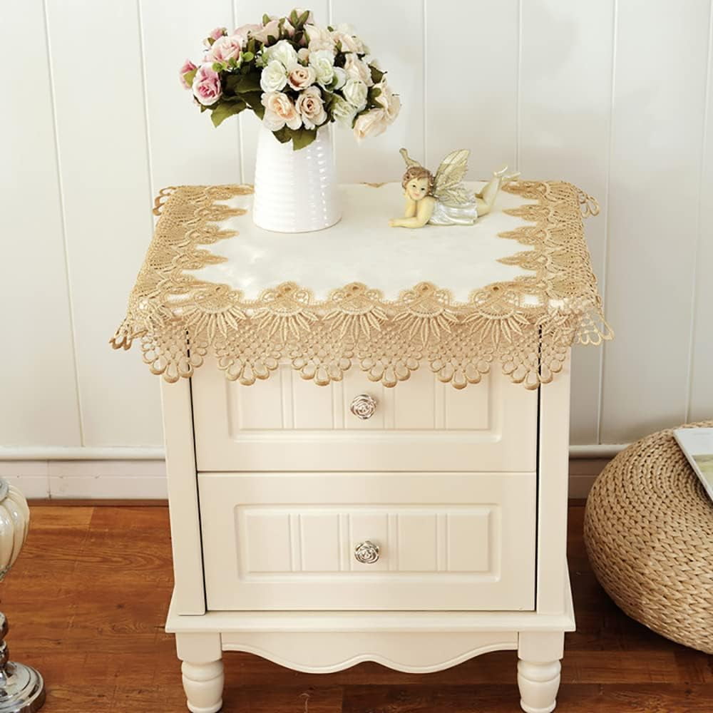 Municipal Macrame Lace Bedside Table Cover Nightstand Tablecloth Square ...