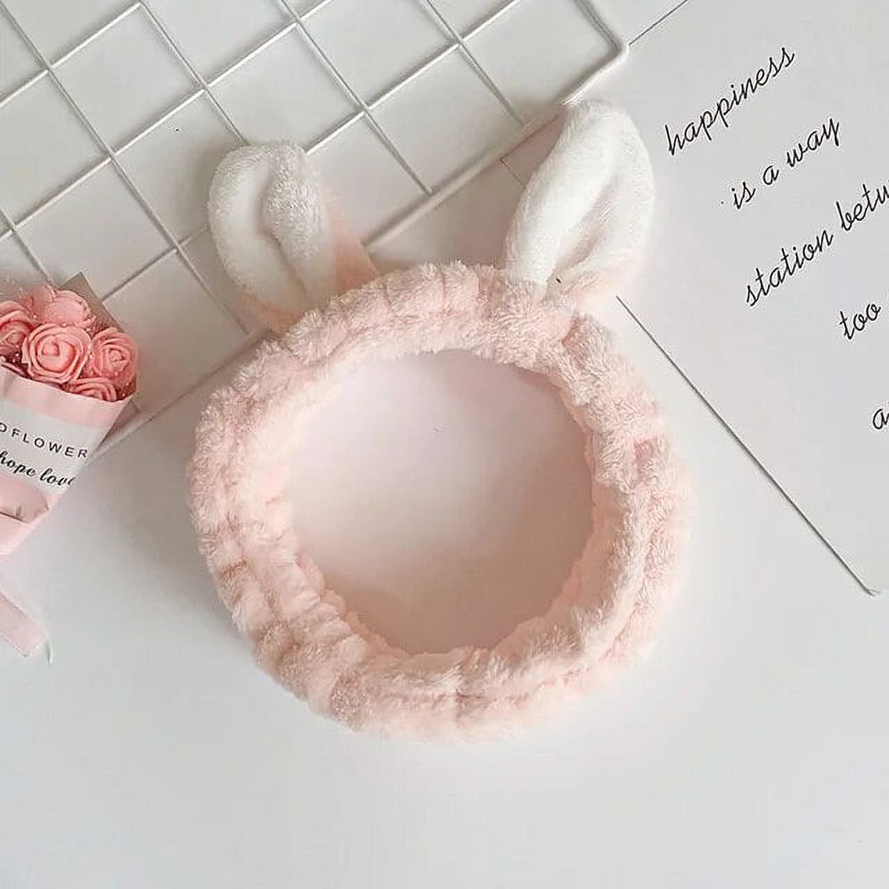 Municipal Makeup SPA Headband Wide-brimmed Elastic Bunny Ears Hair ...