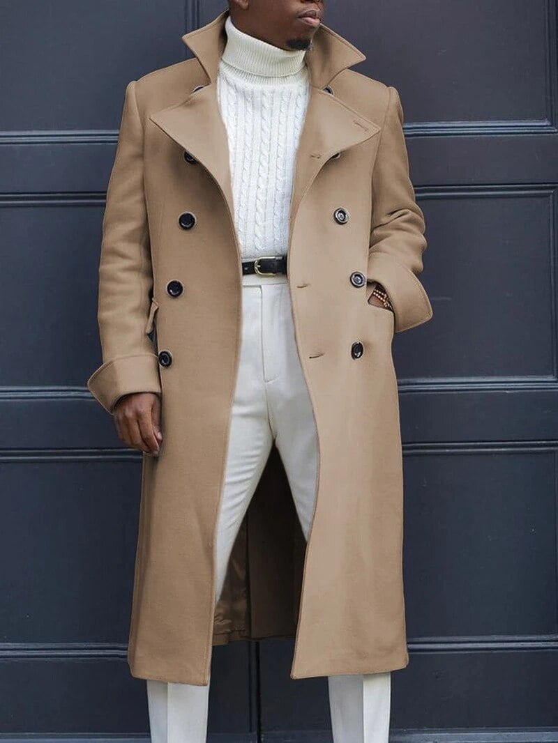 Municipal Men Trench Fashion Coat Autumn Winter British Loose Coat ...