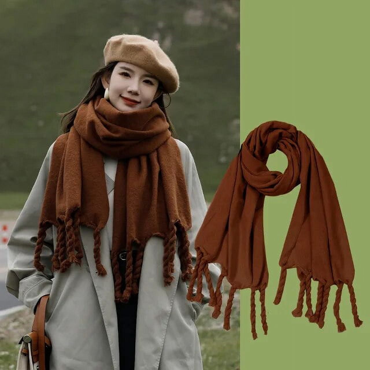 Municipal New Fashion Knitted Winter Vintage Scarf Women Men Simple ...