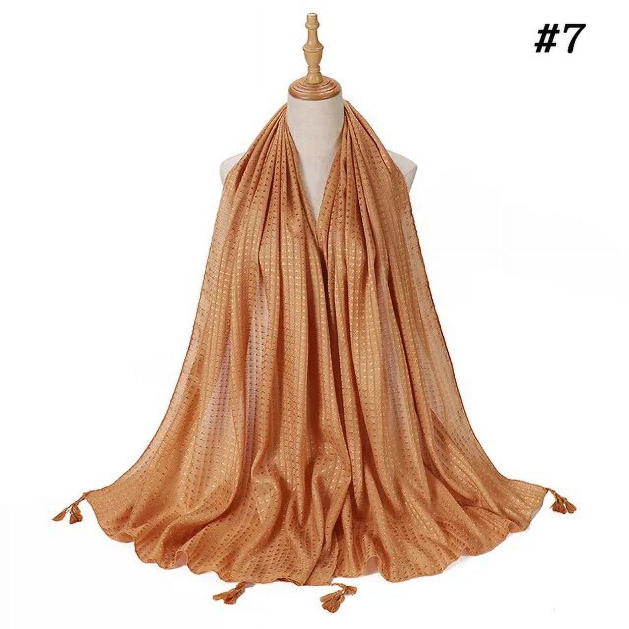 Municipal New Summer Women Silk Scarf Solid Shawl Hijab Femme Musulman ...