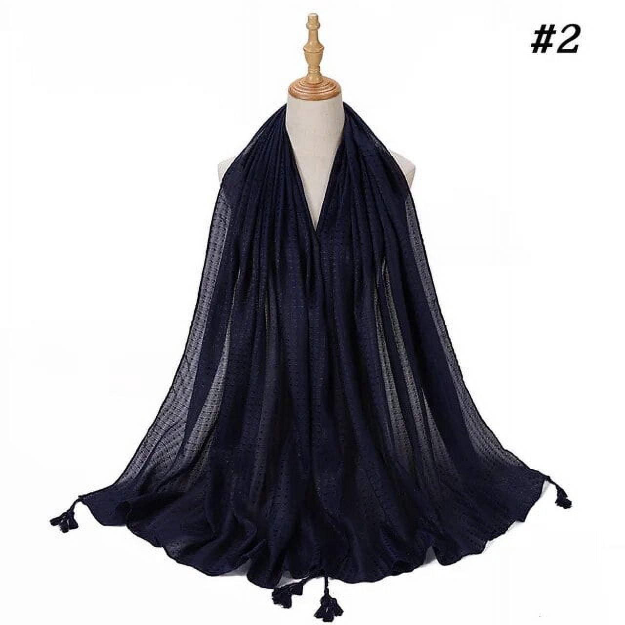 Municipal New Summer Women Silk Scarf Solid Shawl Hijab Femme Musulman ...