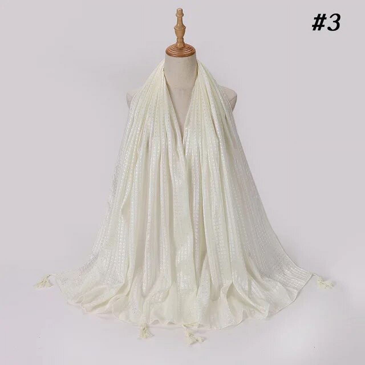 Municipal New Summer Women Silk Scarf Solid Shawl Hijab Femme Musulman ...