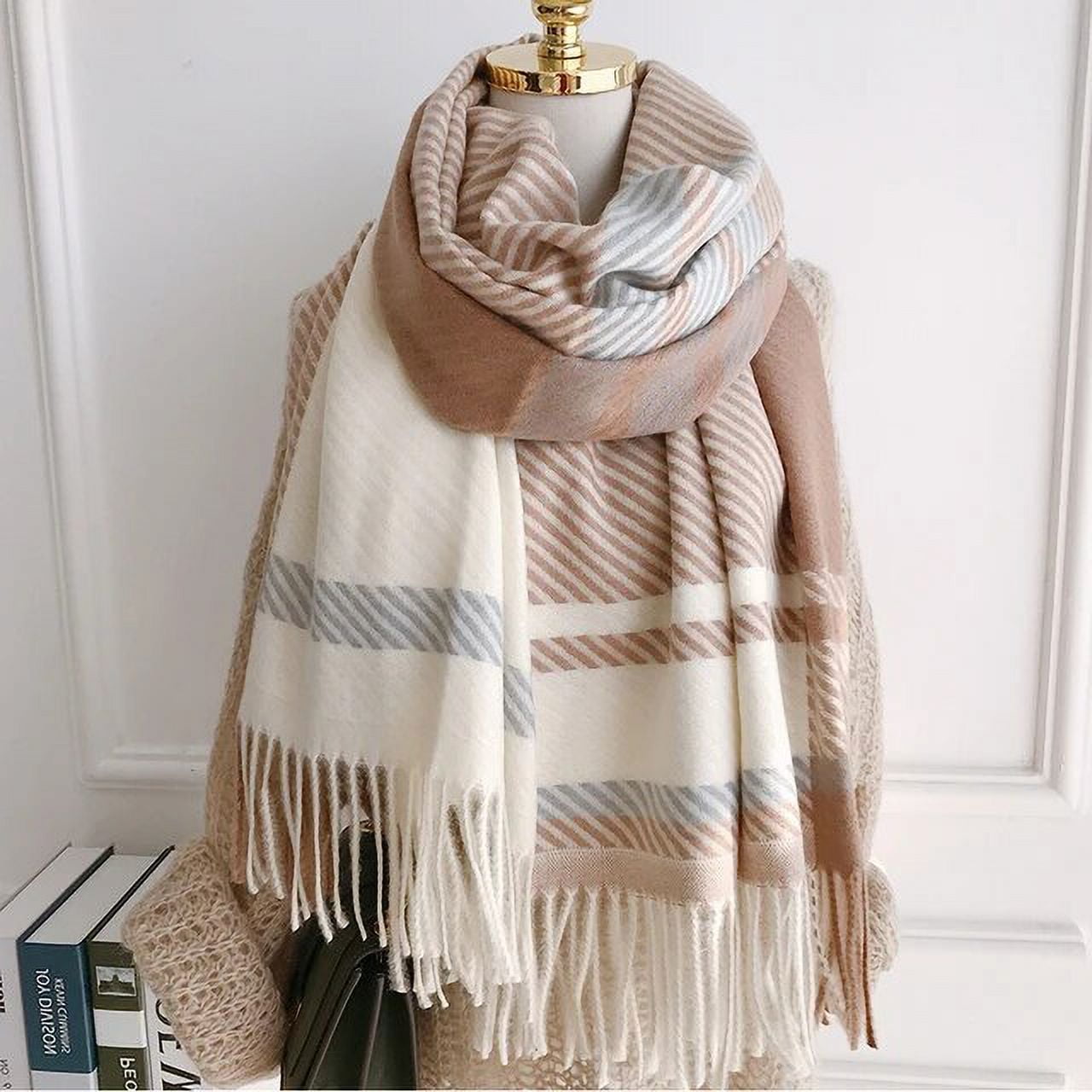 Municipal New Women Scarf Autumn Winter Vintage Preppy Style Plaid Wrap ...