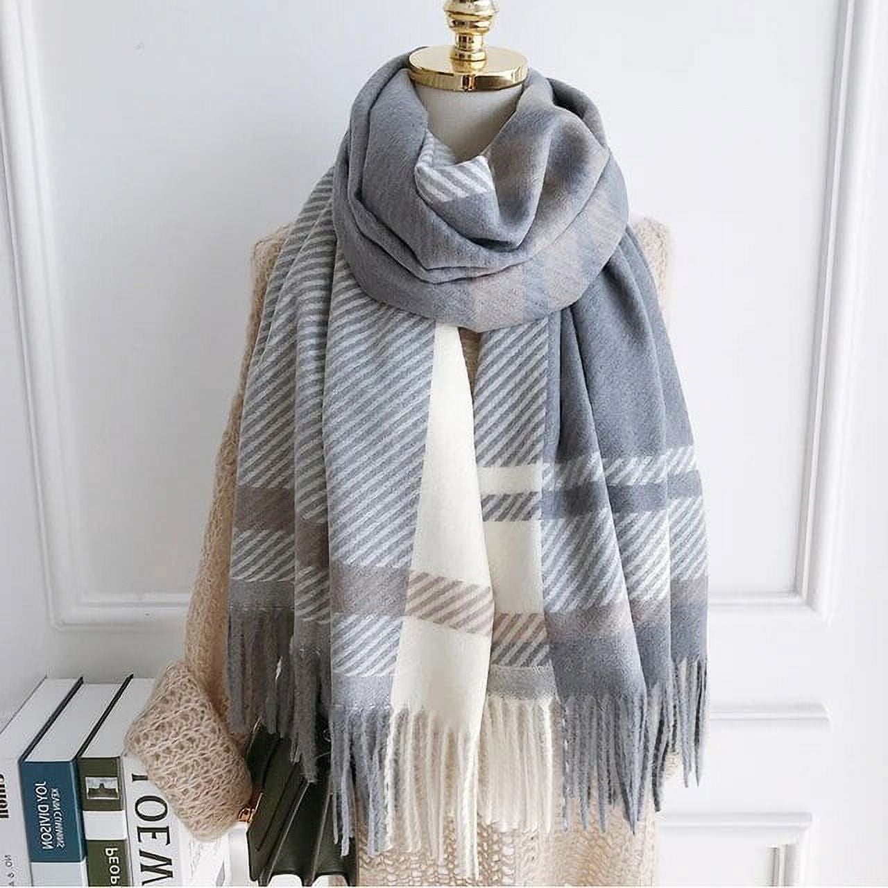 Municipal New Women Scarf Autumn Winter Vintage Preppy Style Plaid Wrap ...