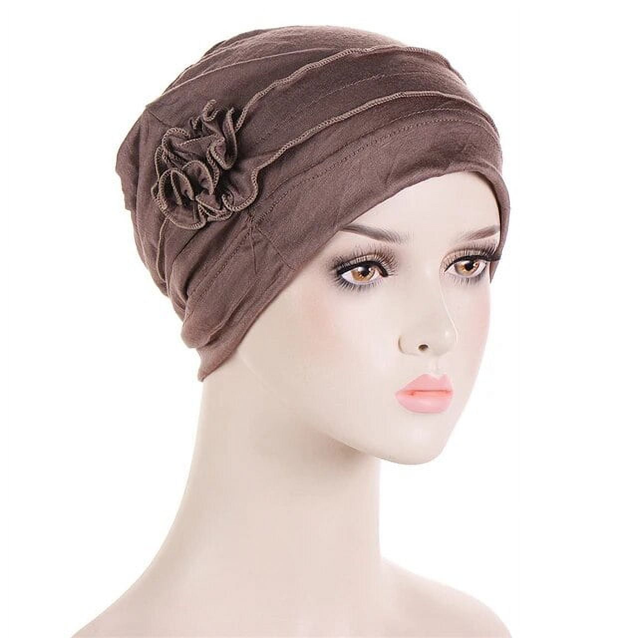 Municipal New Women's Hats Spring Summer Floral Beanie Hat Islamic Head ...
