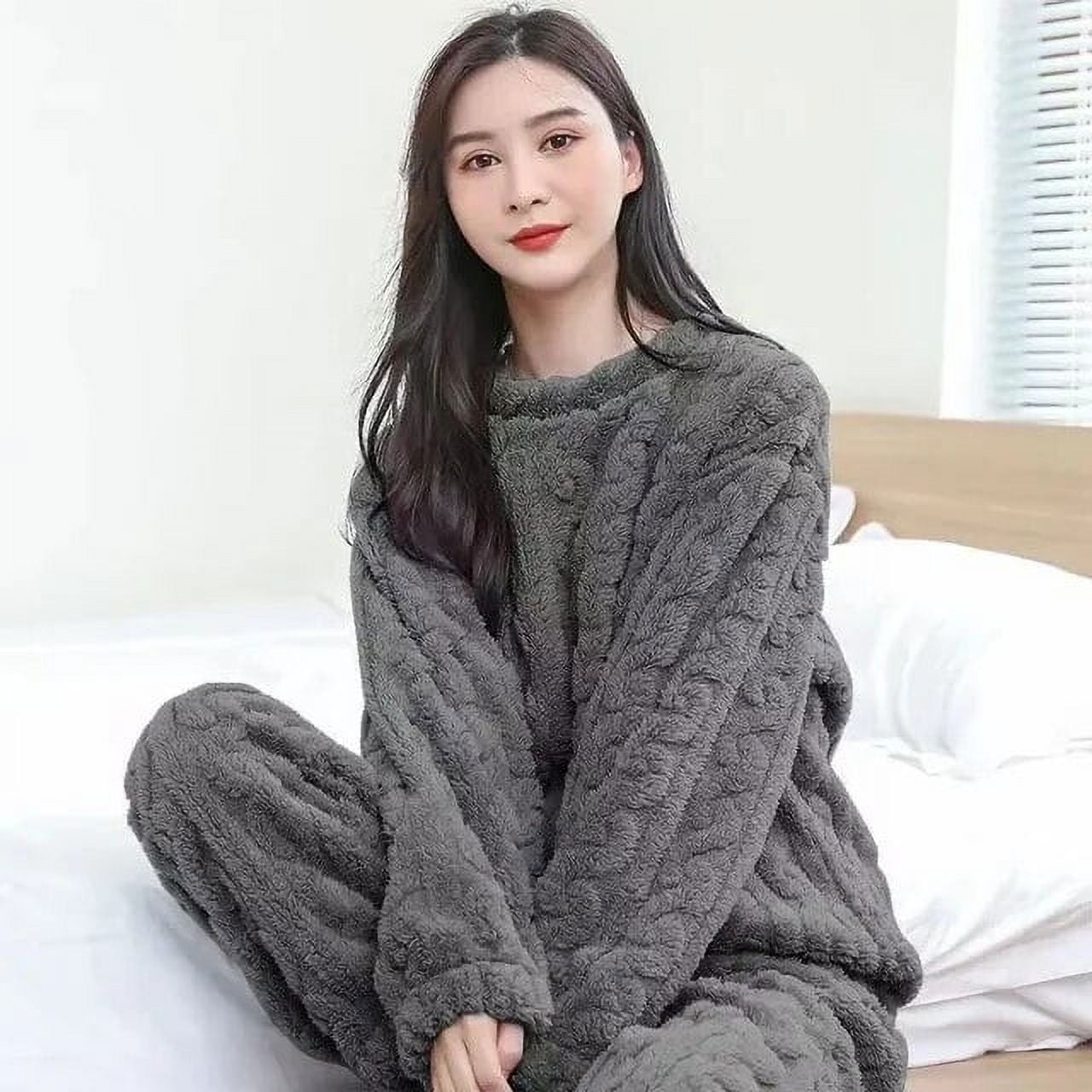 Municipal Nightgown Sleepwear Winter Warm Clothing Set Cute Sleeping ...