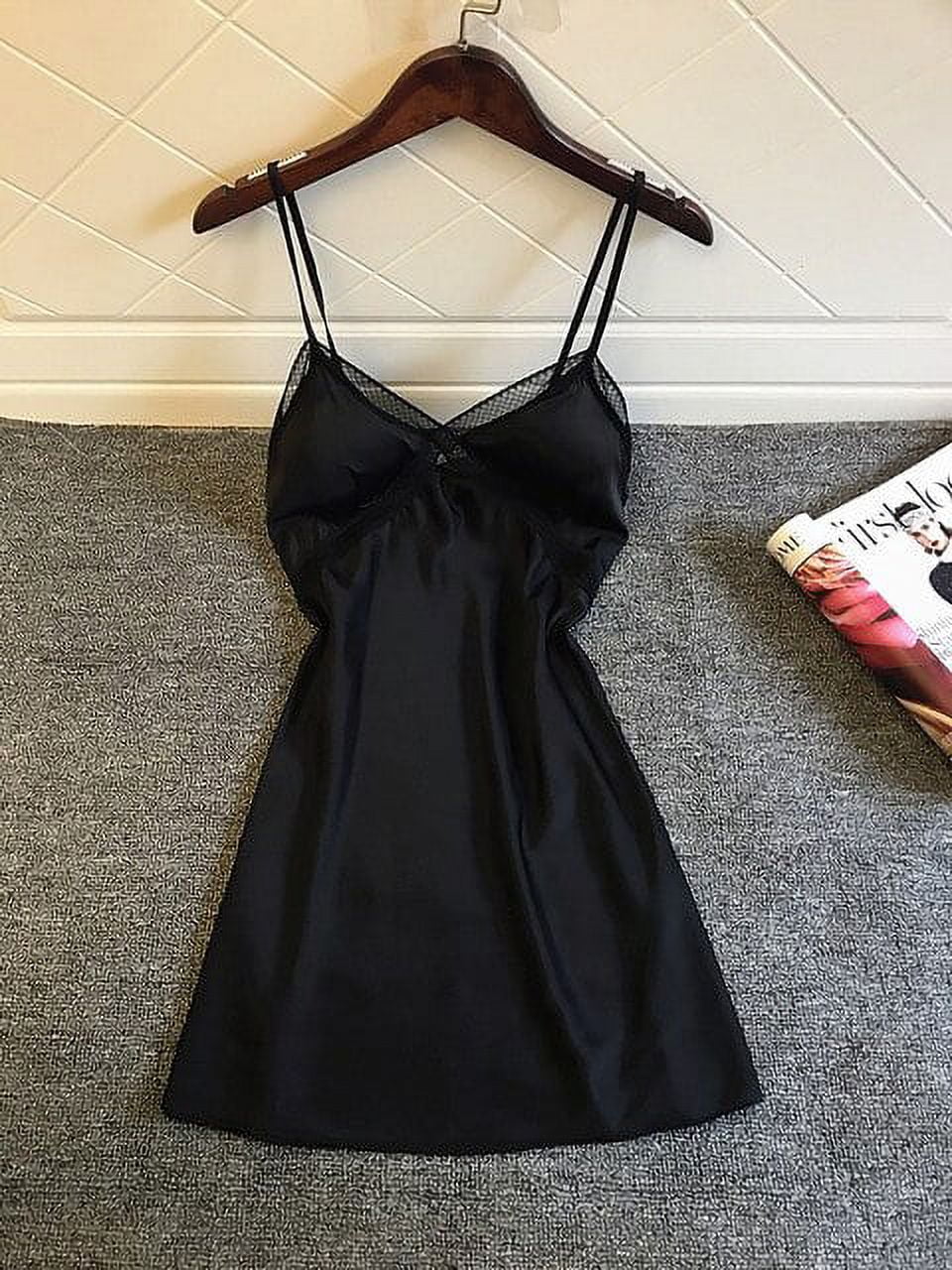Municipal Nightgowns Satin Summer Silk Sleepshirt Ladies Sleepwear