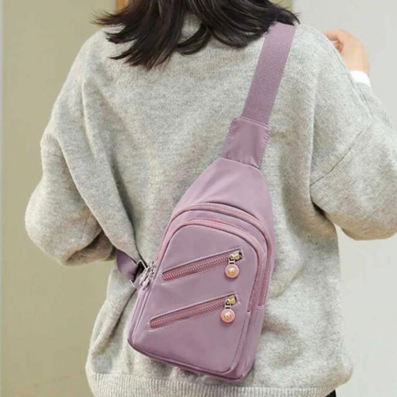 Municipal Pinggang Modis untuk Nilon Fanny Packs Dada Kasual Sling Belt ...