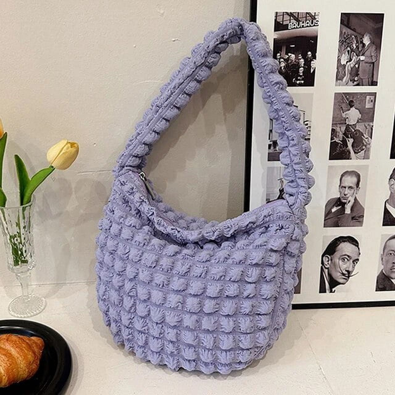 Municipal Pleated Underarm Bags Soft Tote Bag Women Shoulder Bag Puff ...