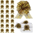 Municipal Poen 24 Pieces Pull Bow Large 6 Inch Organza Pull Bow Present ...