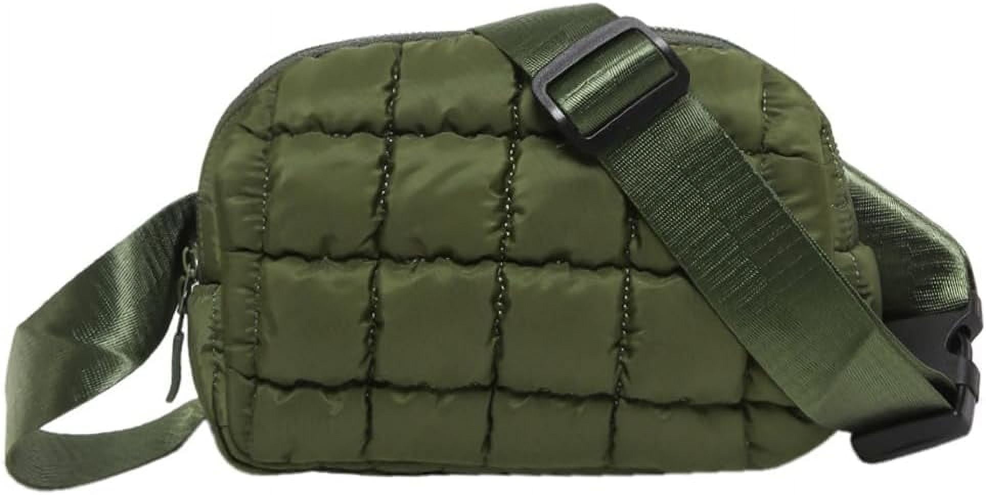 Municipal Puffer Quilted Fanny Pack Crossbody Sling Bag Purse Women ...