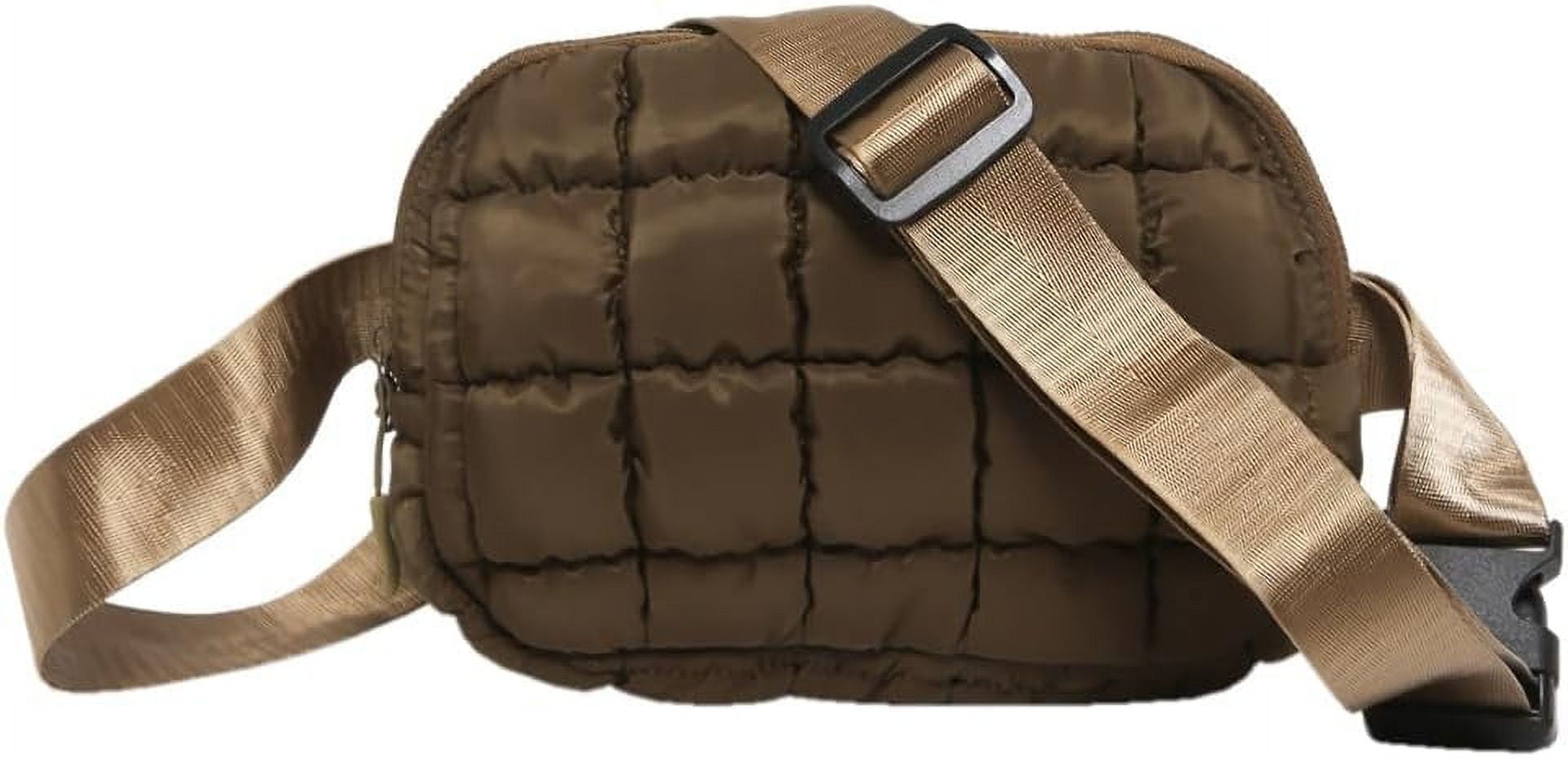 Municipal Puffer Quilted Fanny Pack Crossbody Sling Bag Purse Women ...