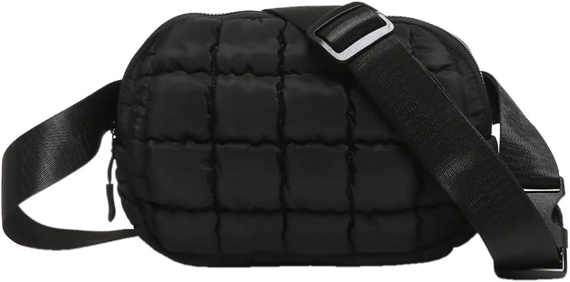 Municipal Puffer Quilted Fanny Pack Crossbody Sling Bag Purse Women ...