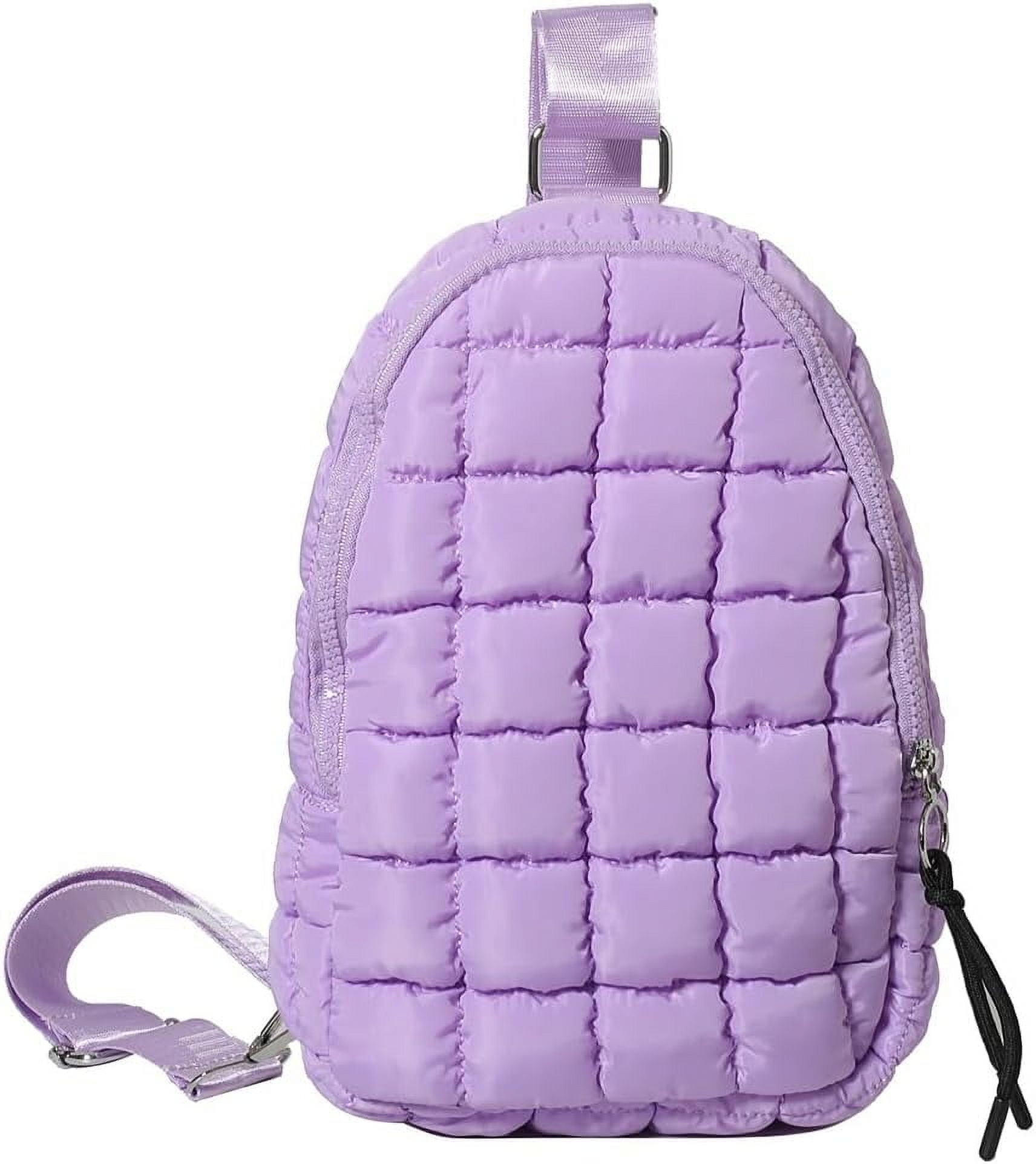 HLSOHJP Puffer Quilted Sling Bag Crossbody Purse Women Puffer Fanny ...