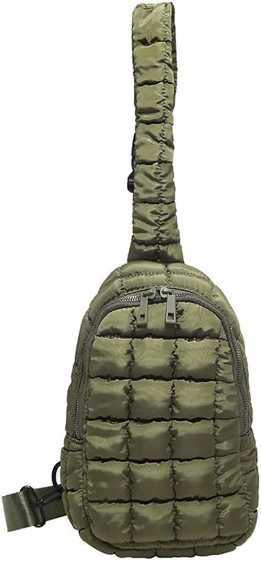 Municipal Puffer Quilted Sling Bag Puffy Crossbody Purse for Women ...