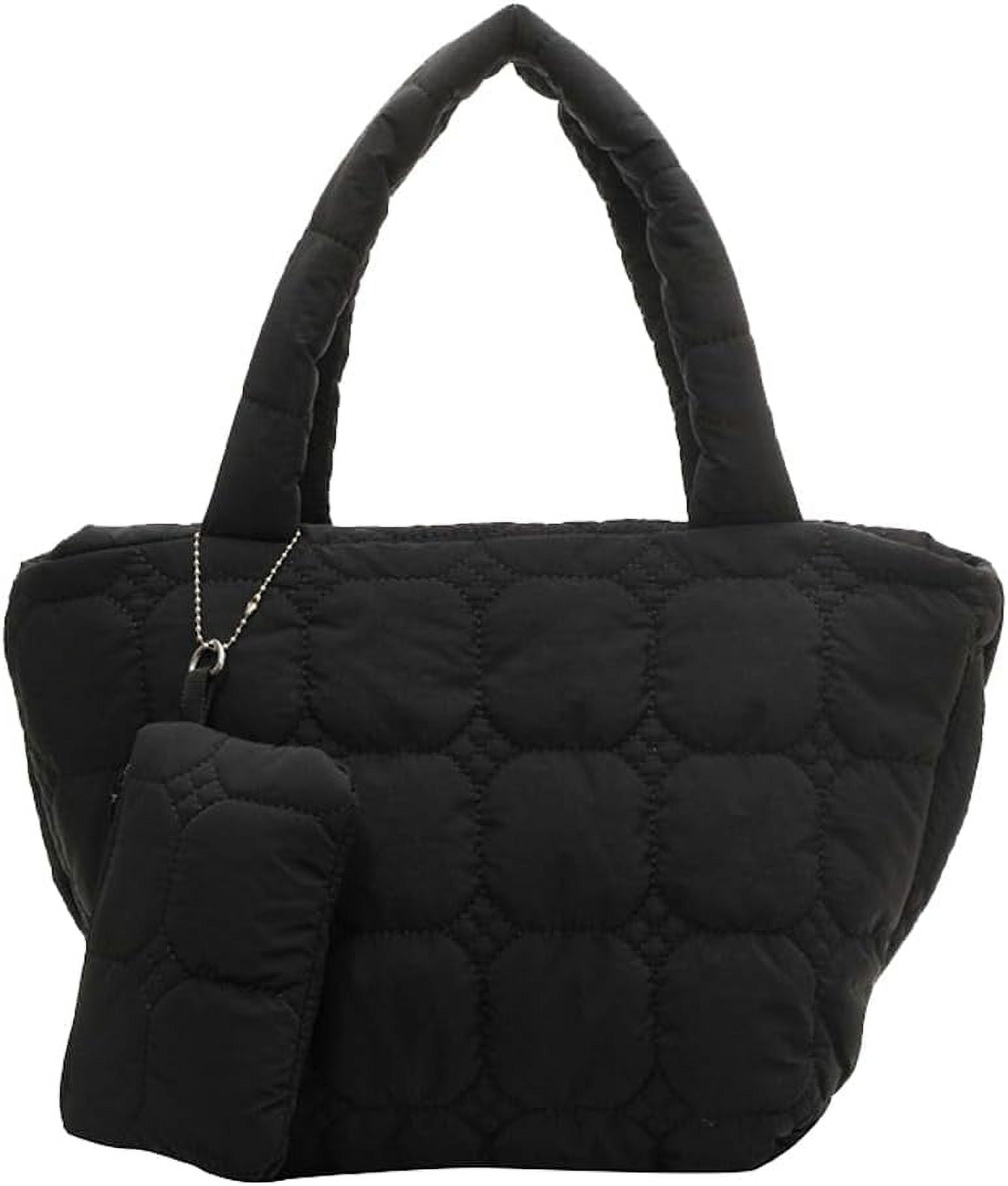 Municipal Puffer Tote Bag for Women Quilted Bag with Small Pouch Tote ...