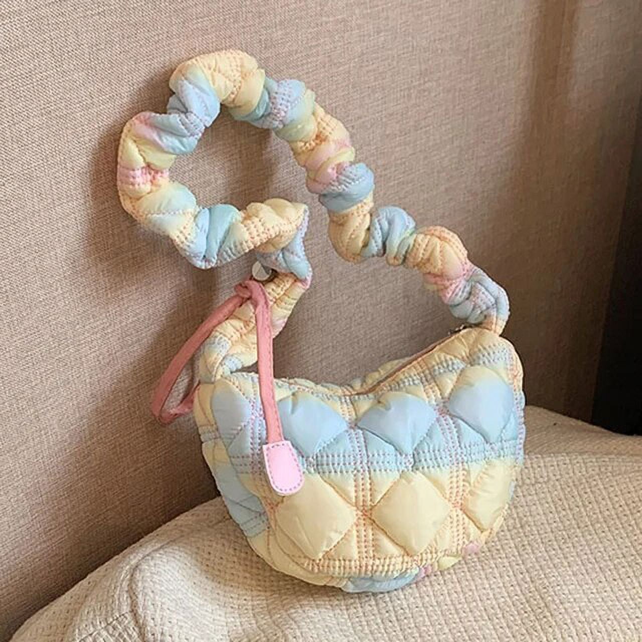 Municipal Quilted Cross Body Bag Women Down Padded Shoulder Bag Winter ...