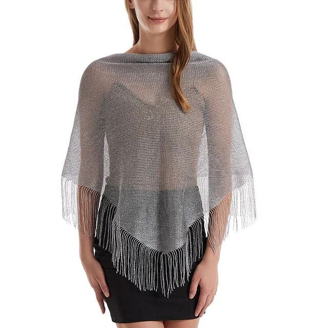 Municipal Sexy Gold Silver Thread Long Shiny Sunscreen Shawl Summer ...