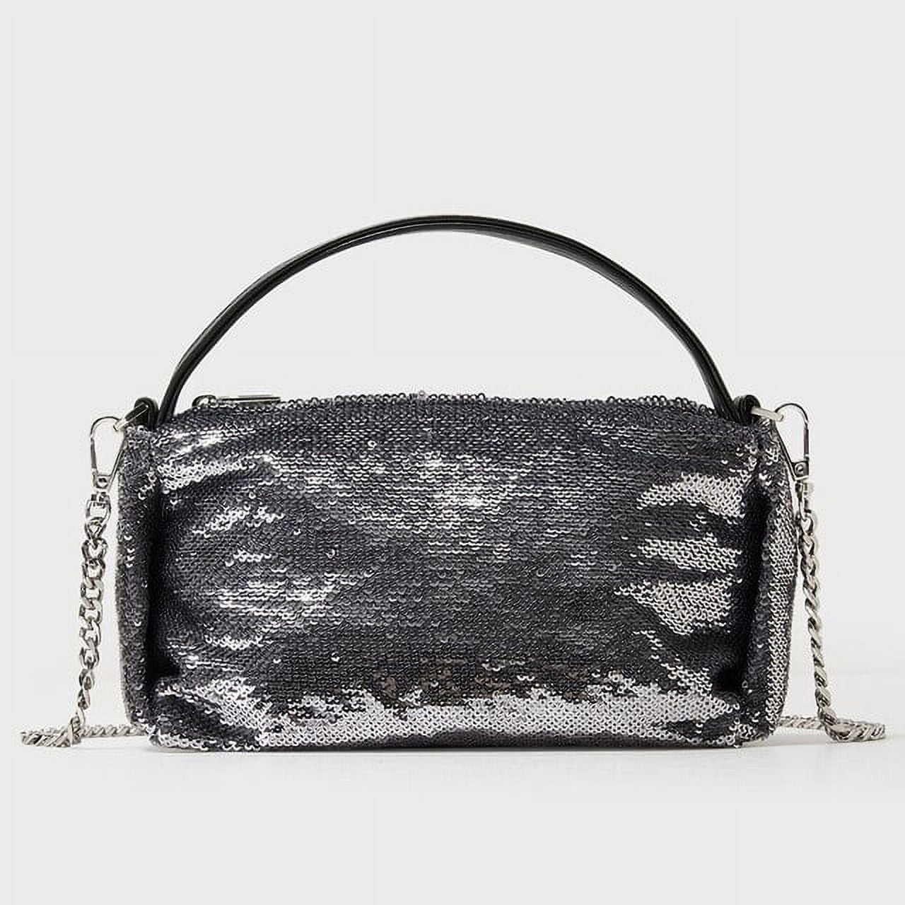 Municipal Silver Shinny Sequins Women Handbags Designer Chains Square ...