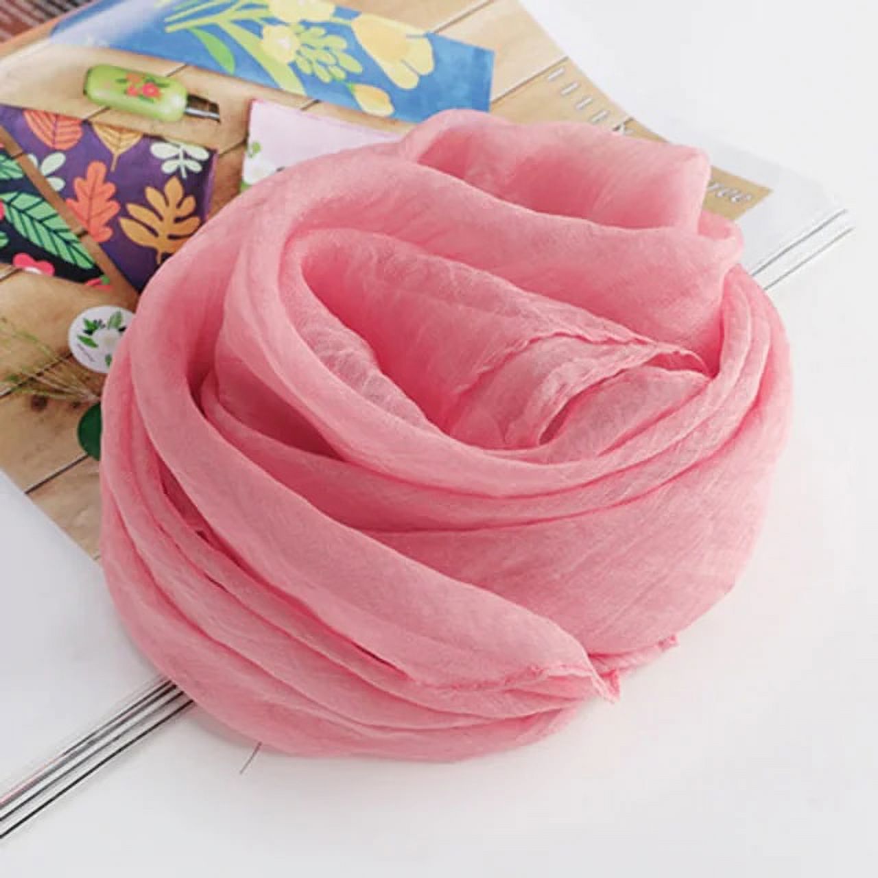 Municipal Solid Color Chiffon Square Silk Scarf 70x70CM Summer ...