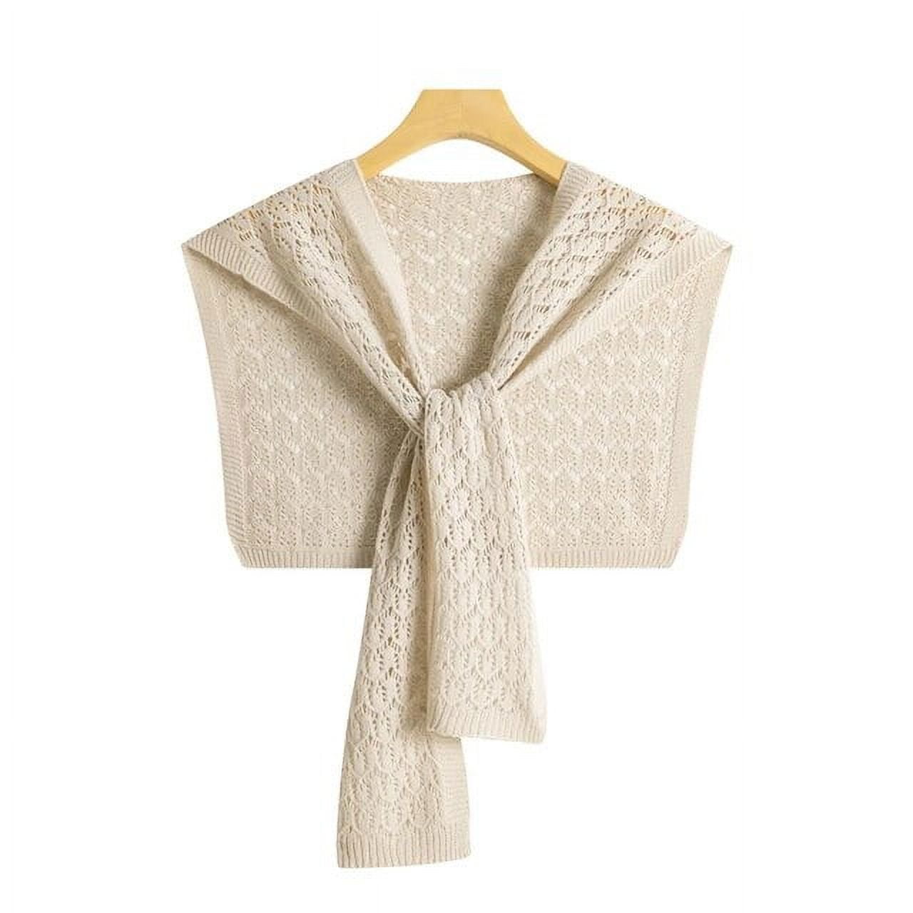 Municipal Solid Color Neck Guard Scarve Winter Wool Knit Hollow Warm ...