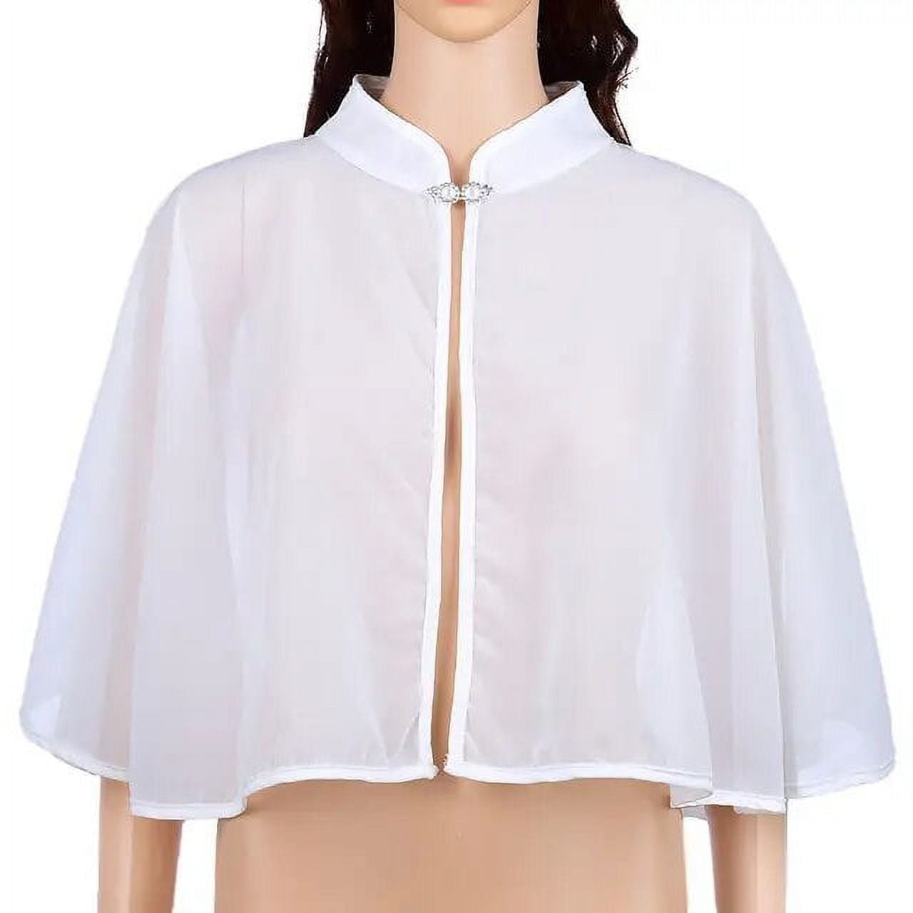 Municipal Solid Pearl Buckle Chiffon Transparent Sunscreen Shawl Women ...