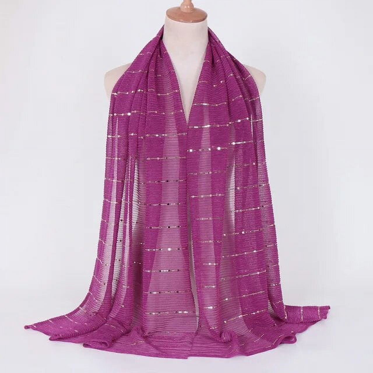 Municipal Sparkly Gold Bright Silk Sequin Women Silk Scarf Sheer Thin ...
