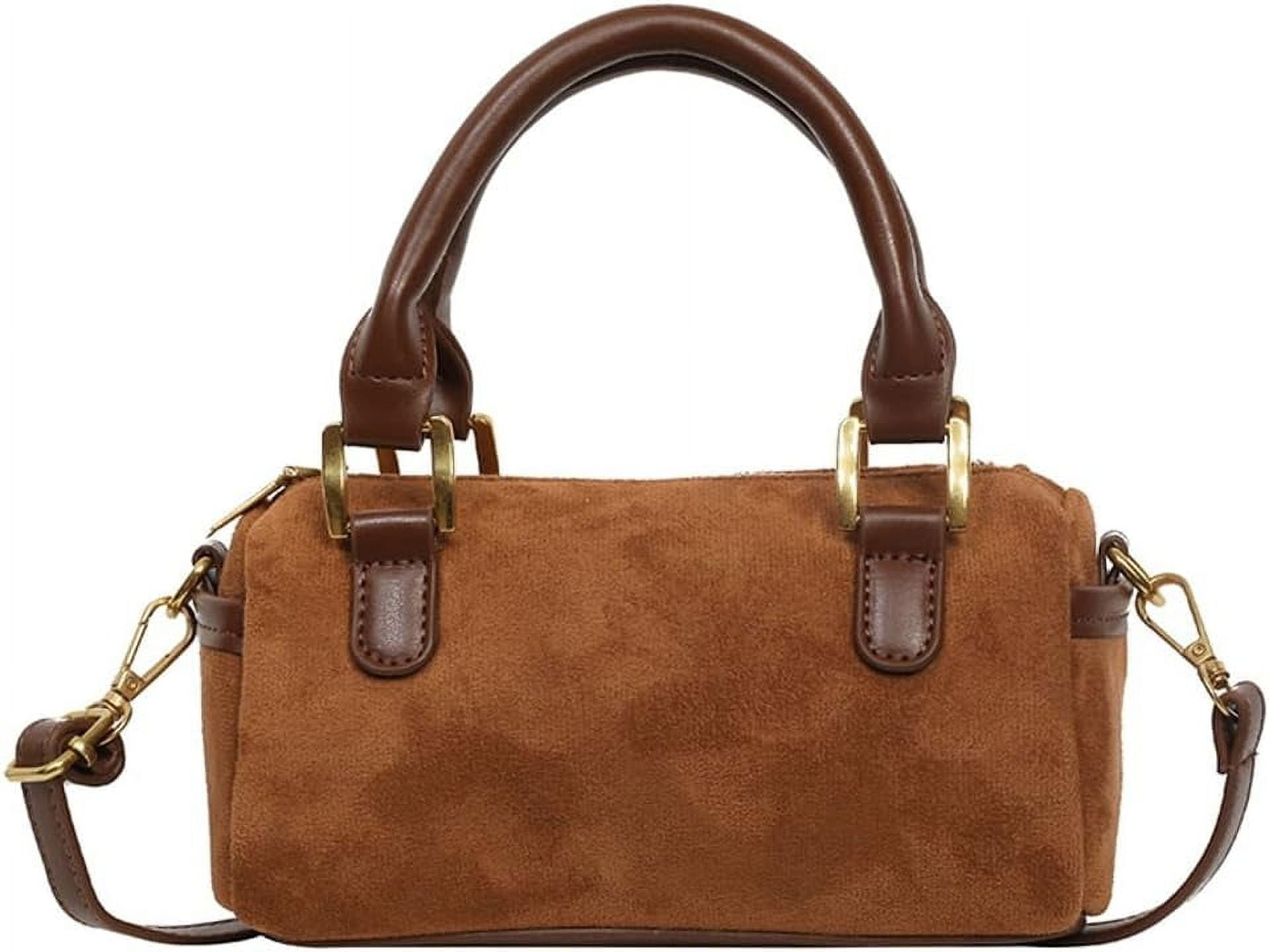 Municipal Suede Boston Barrel Bag Women Corduroy Boho Satchels Shoulder ...
