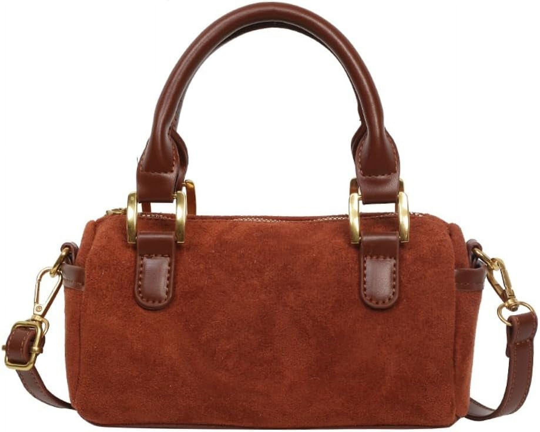 Municipal Suede Boston Barrel Bag Women Corduroy Boho Satchels Shoulder ...
