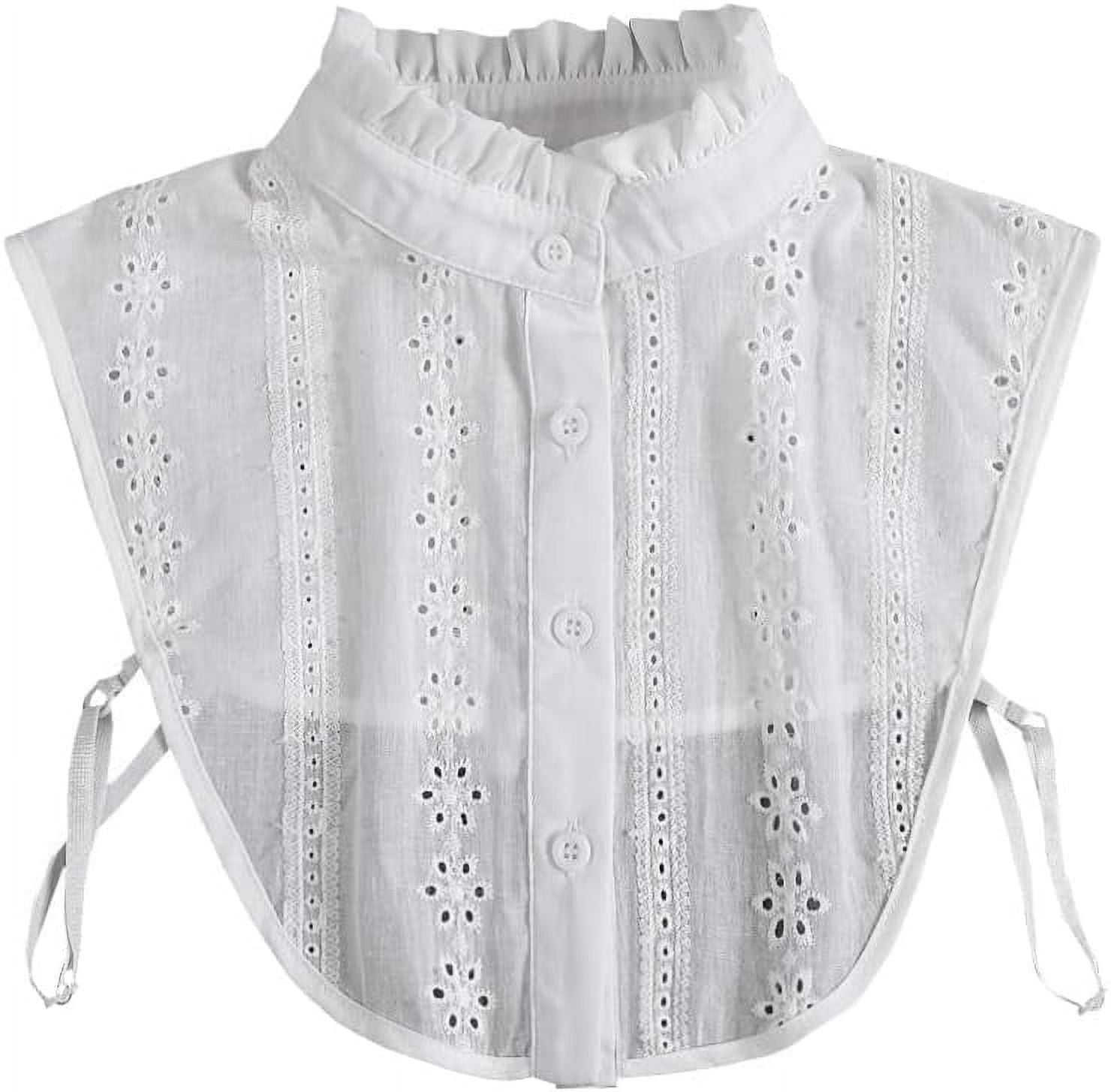 HLSOHJP Turtleneck Fake Collar Embroidery Style Detachable Collar ...