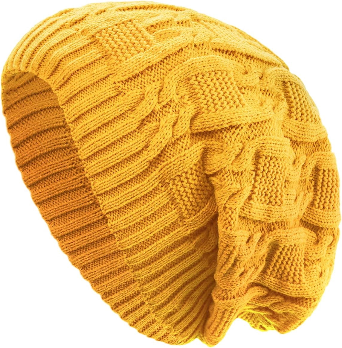 Municipal Unisex Trendy Beanie Warm Oversized Chunky Cable Knit Woolen ...
