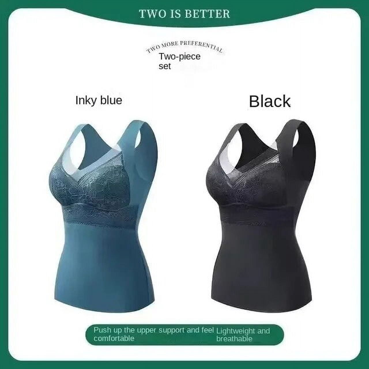 Municipal Velvet V Winter Bras Vest Cup Plussize Tank Tops Neck Women ...