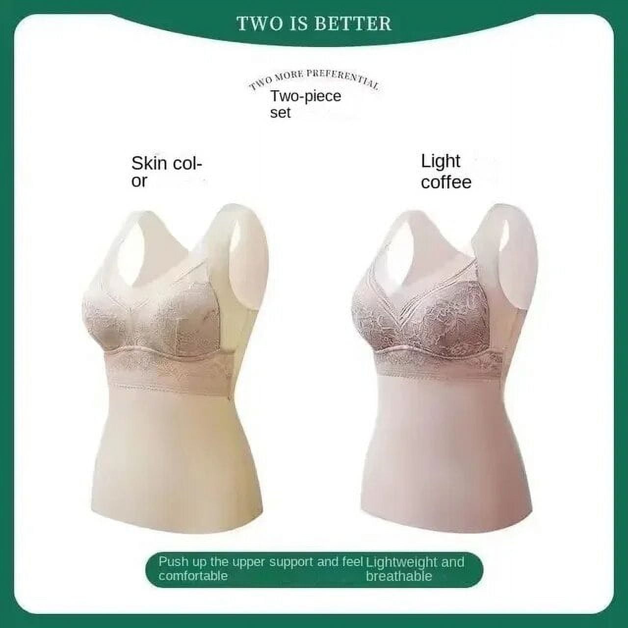 Municipal Velvet V Winter Bras Vest Cup Plussize Tank Tops Neck Women ...