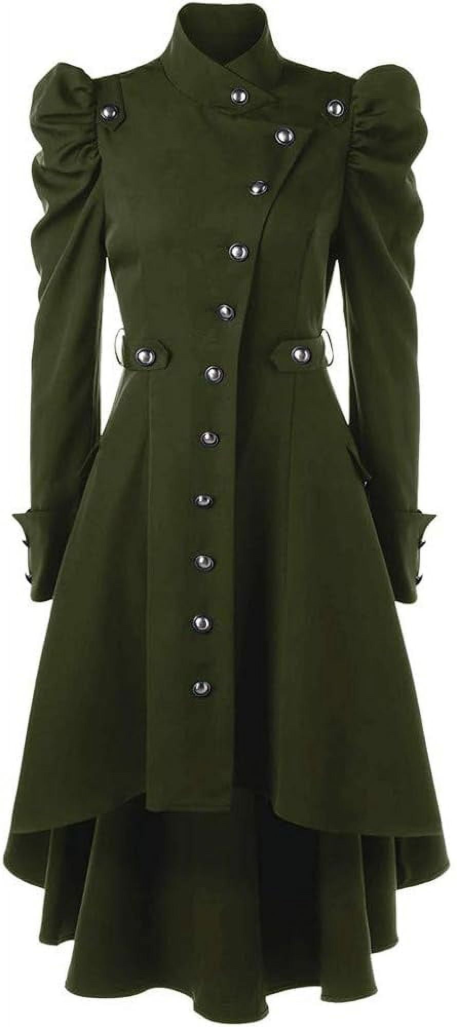 Municipal Vintage Womens Steampunk Swallow-tailed Long Trench Coat ...