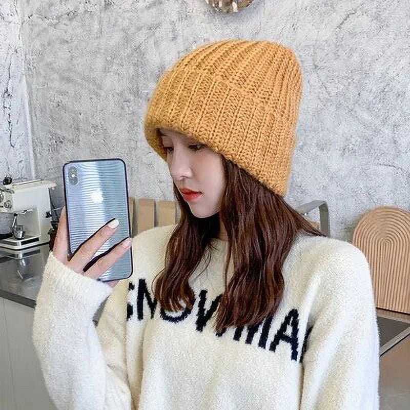 Municipal Winter Hats Fashion Women Coarse Knit Outdoor Hat Female ...
