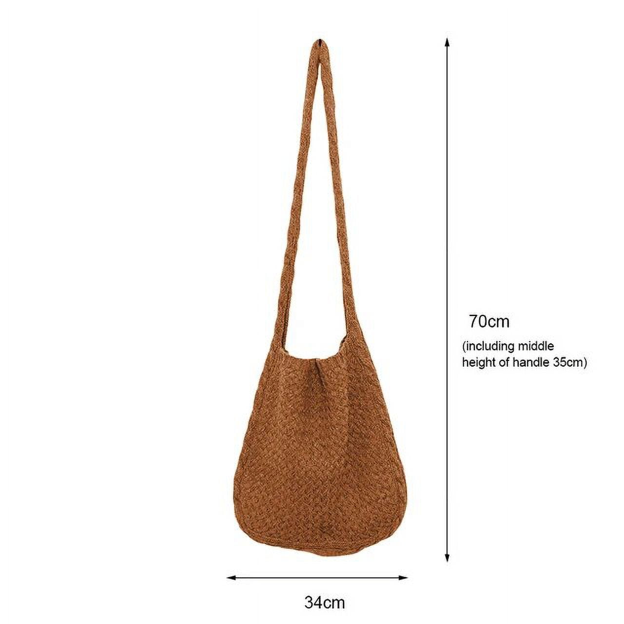 Municipal Wol Rajutan Bahu Belanja untuk Vintage Kain Katun Perempuan ...