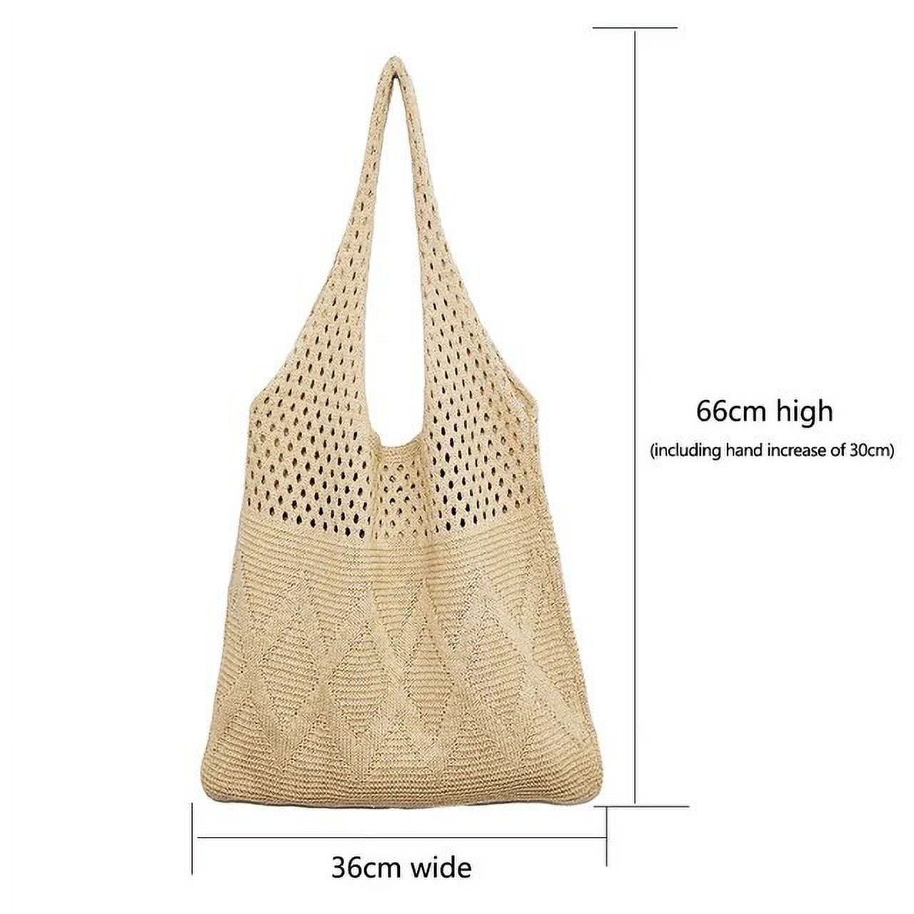 Municipal Wol Rajutan Bahu Belanja untuk Vintage Kain Katun Perempuan ...