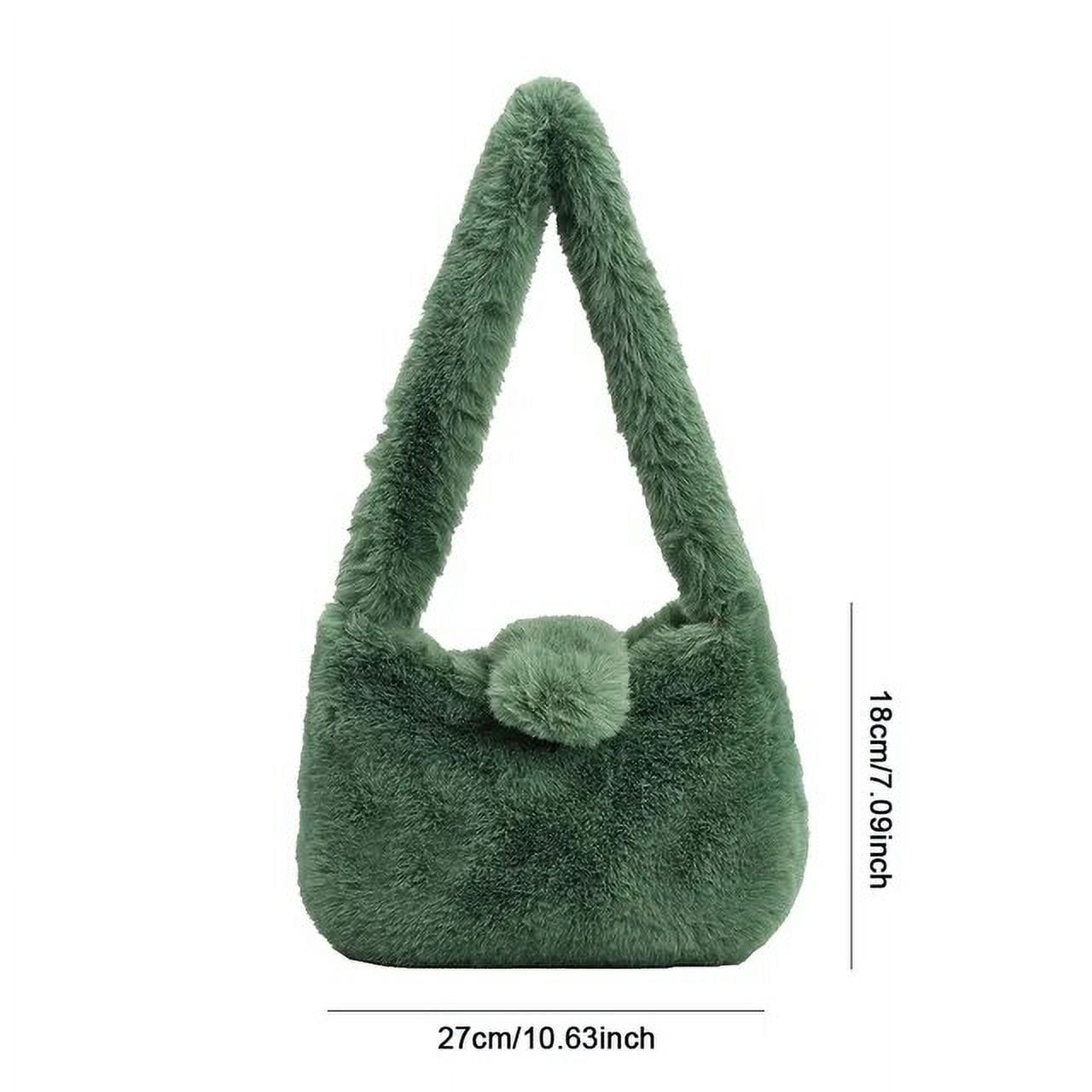 Municipal Women Fluffy Shoulder Bag Top-handle Bag Female Autumn Winter ...