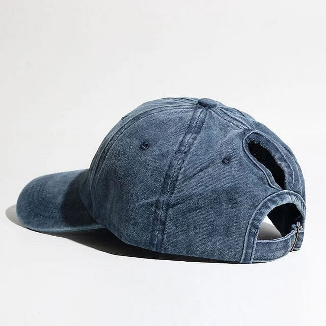 Municipal Women Hollow Out Ponytail Baseball Cap Washing Hats Denim ...