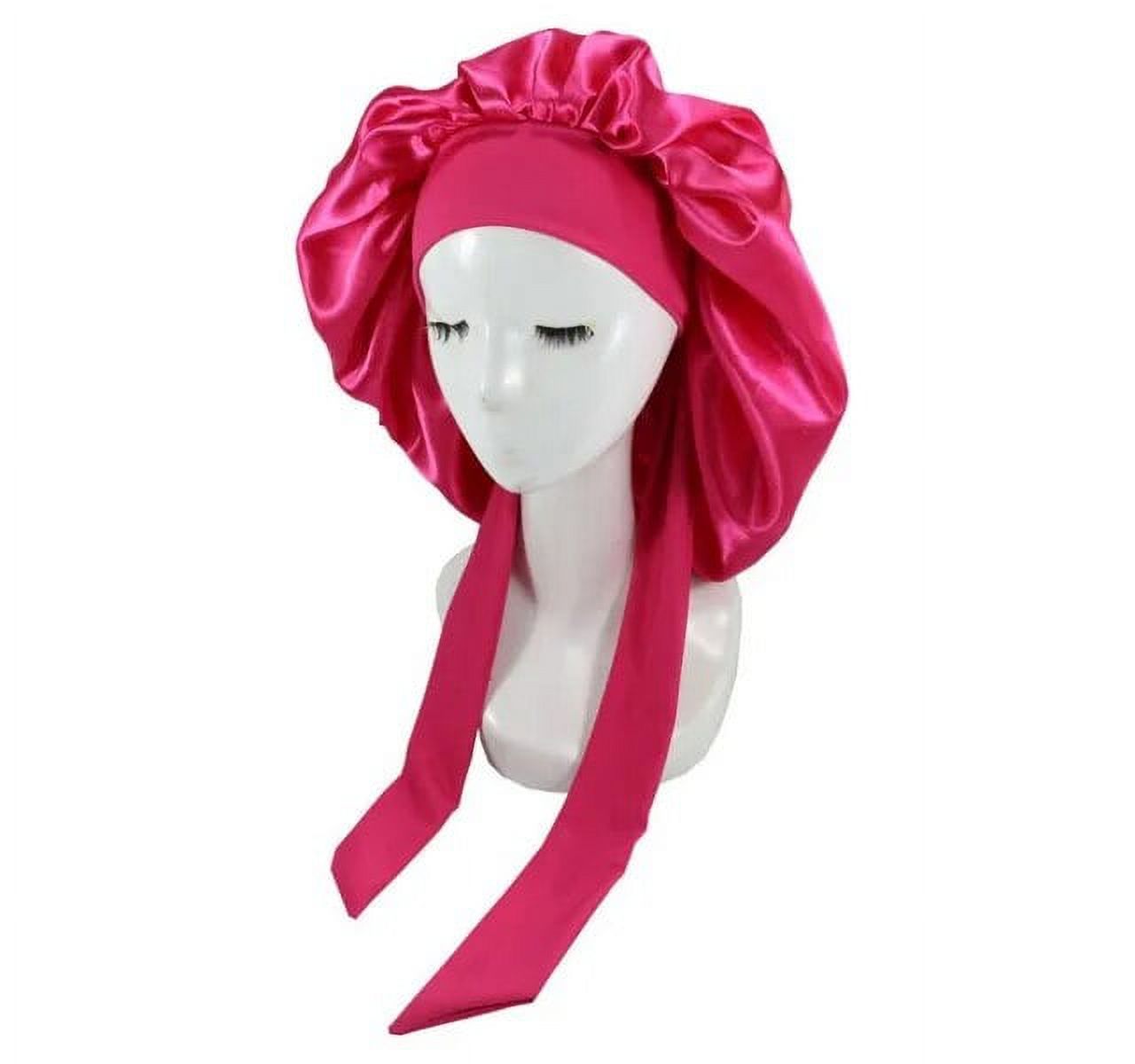 Municipal Women Satin Solid Sleeping Hat Night Sleep Cap Hair Care ...