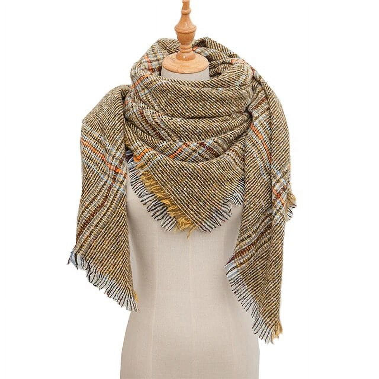 Municipal Women Scarf Plaid Winter Imitation Cashmere Scarve Wrap Shawl ...