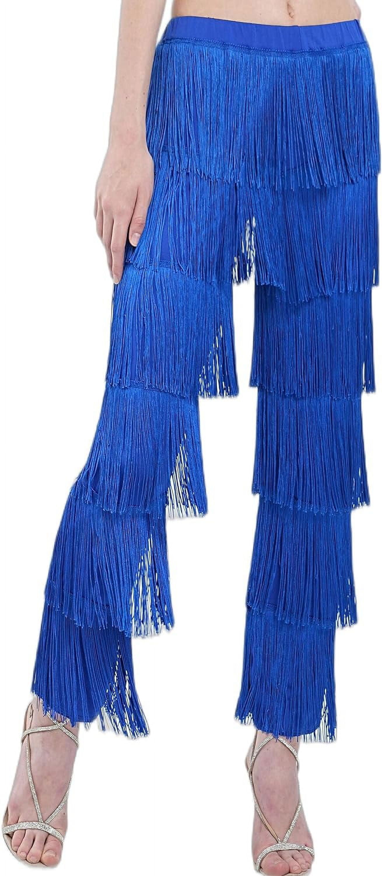 Municipal Women's Latin Dance Pants Tassel Ballroom Dance Professional ...